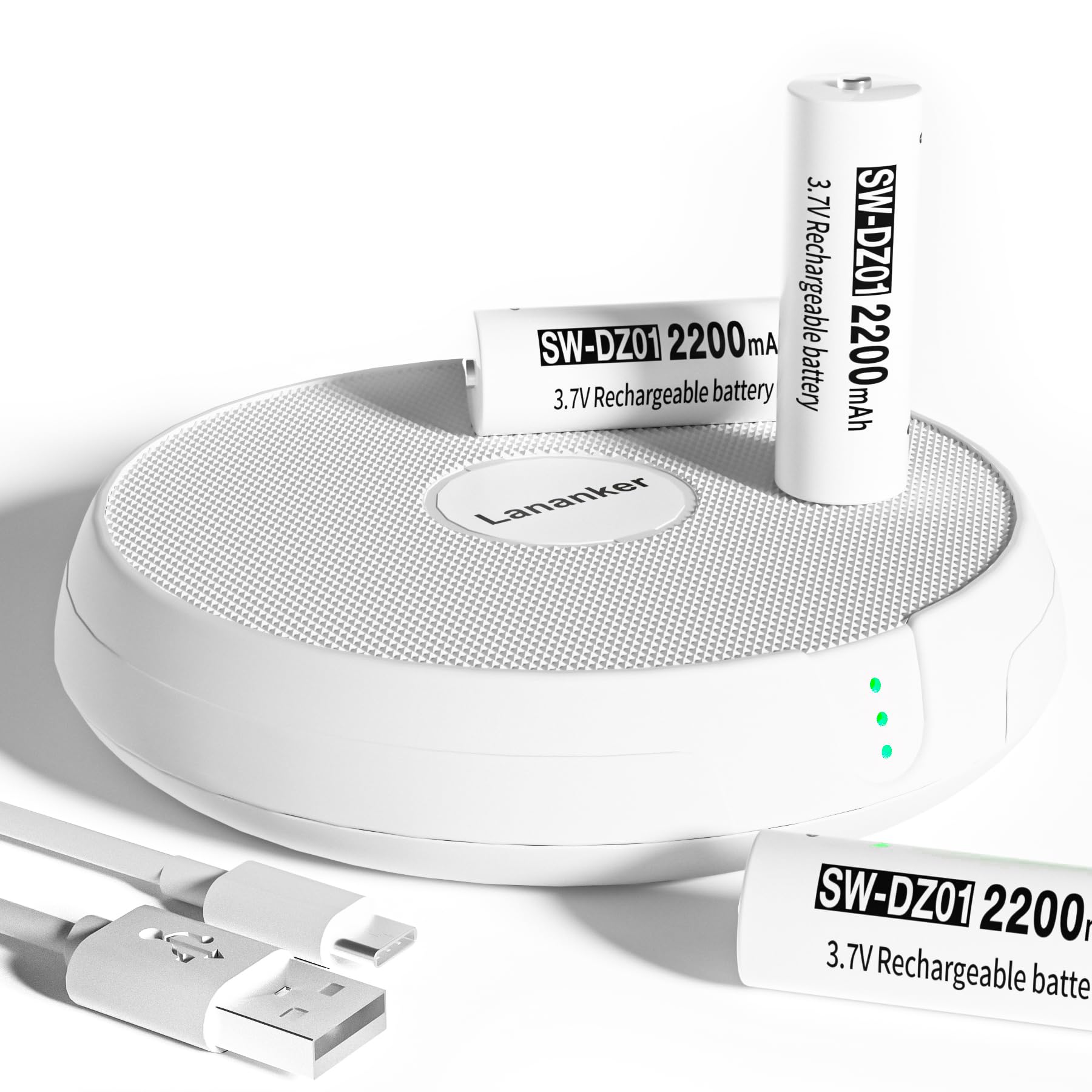 Amazon.com: Lananker Universal 3pack 2200mAh Lithium ion 3.7v 18650 ...