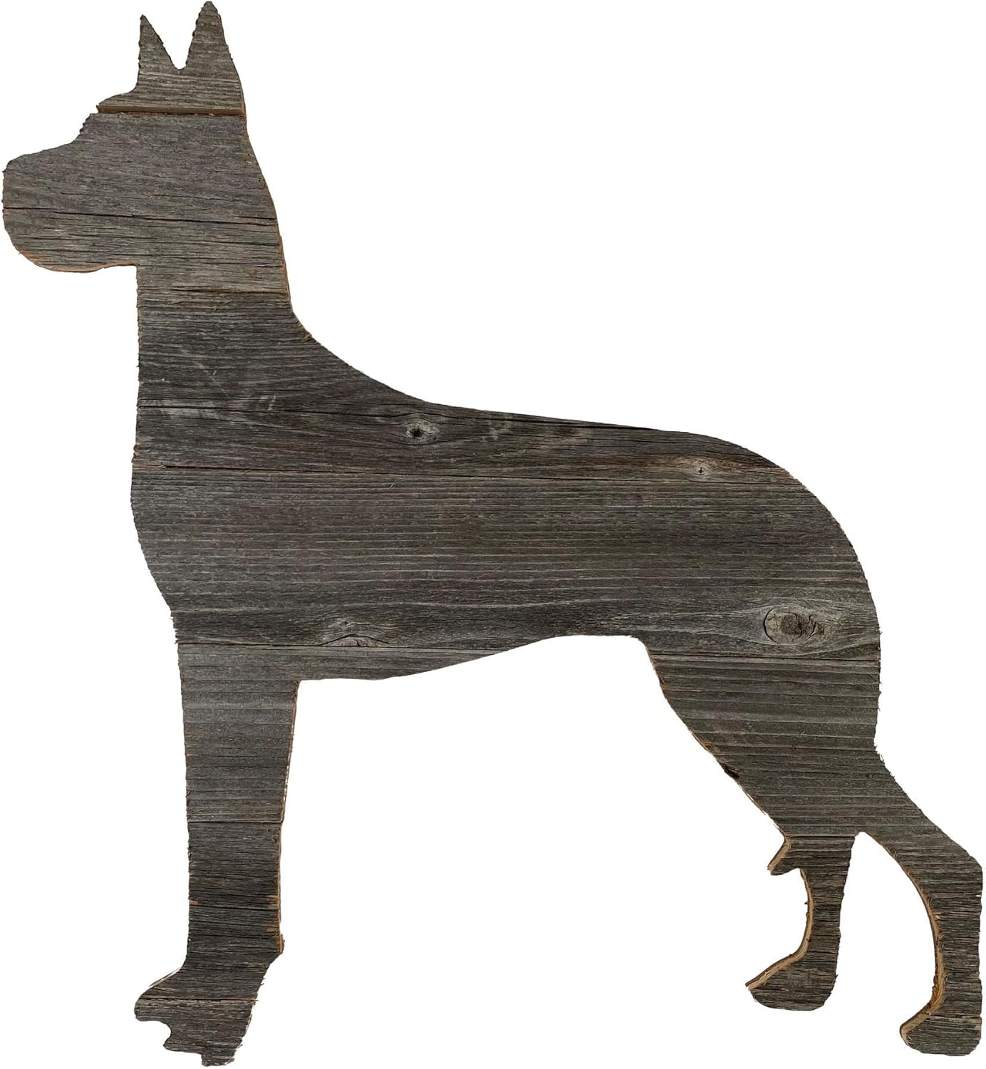 Amazon.com: Great Dane Wood Dog Silhouette (18”) – Reclaimed Wood ...