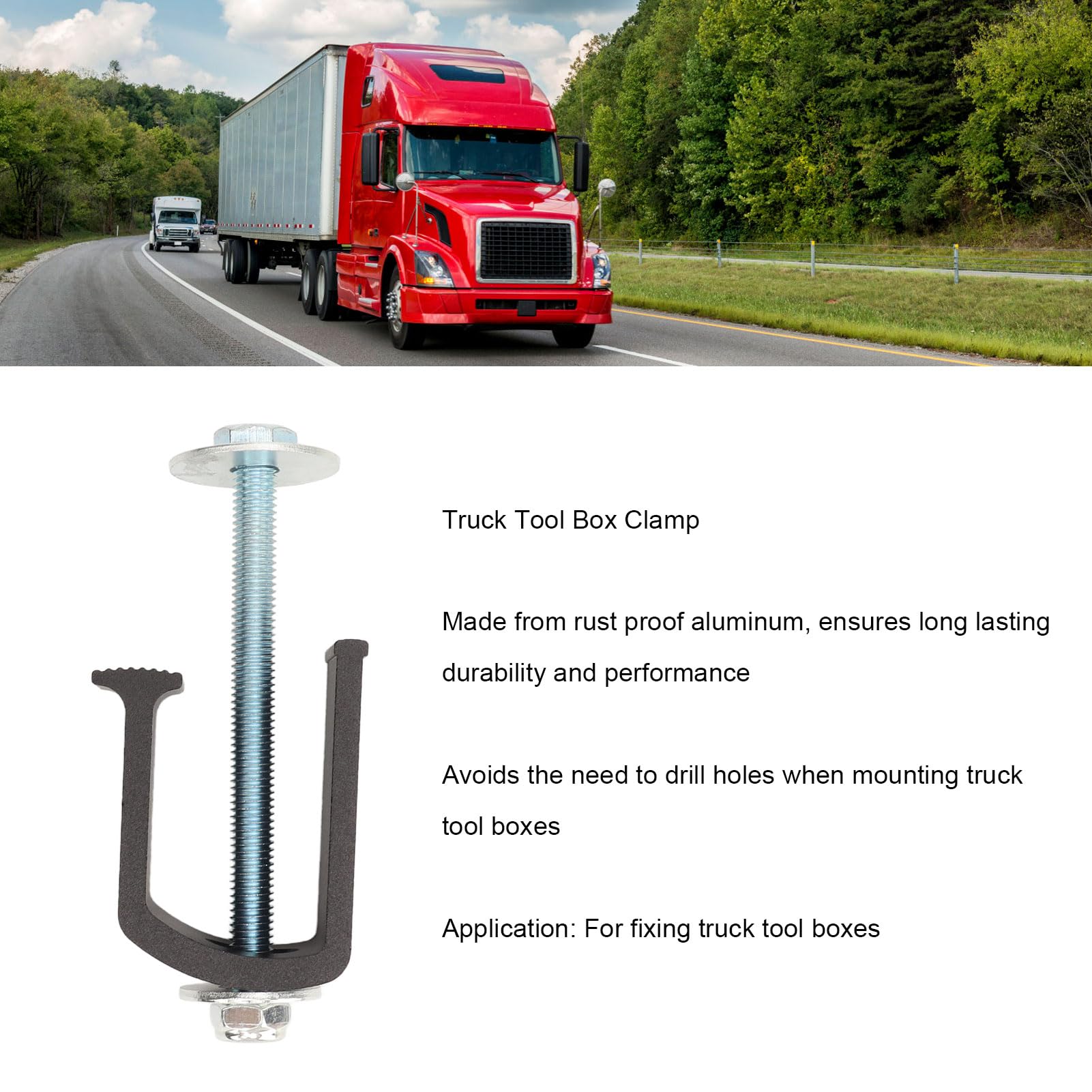 Truck Bed Tool Box Mounts Heavy Duty Tool Box Clamps - 4 Pack Aluminum ...