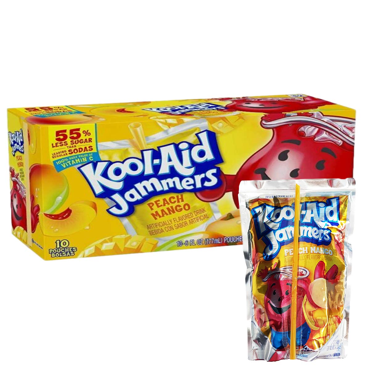 Amazon.com : Kool-Aid Jammers Peach Mango Artificially Flavored Soft ...