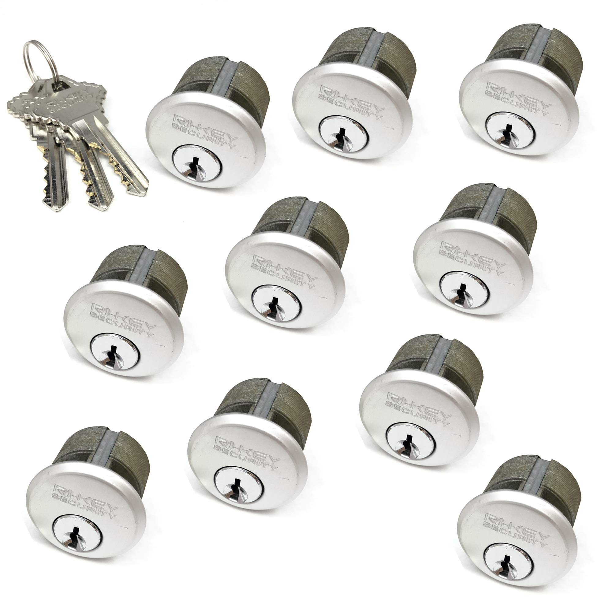 RI-KEY SECURITY - 10 New Mortise Lock Cylinders 1" for Commercial Store ...