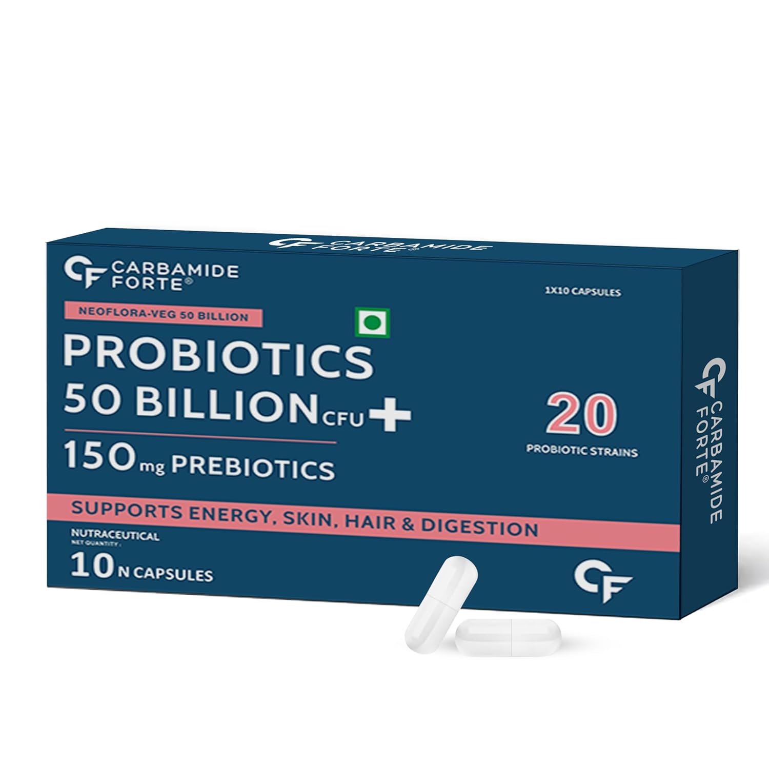 Carbamide Forte Probiotics Supplement 50 Billion CFU for Women & Men ...