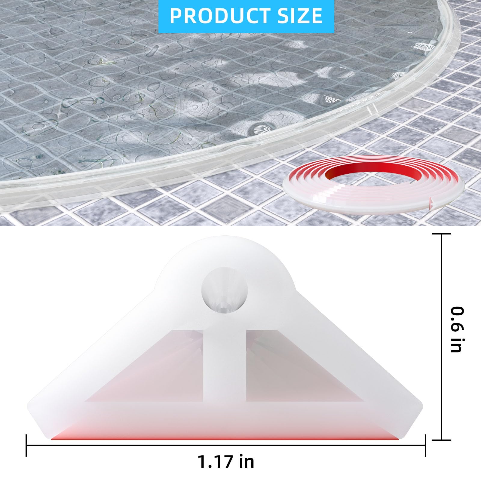 Snapklik.com : 98Inch Shower Threshold Water Dam Barrier, Self-Adhesive ...