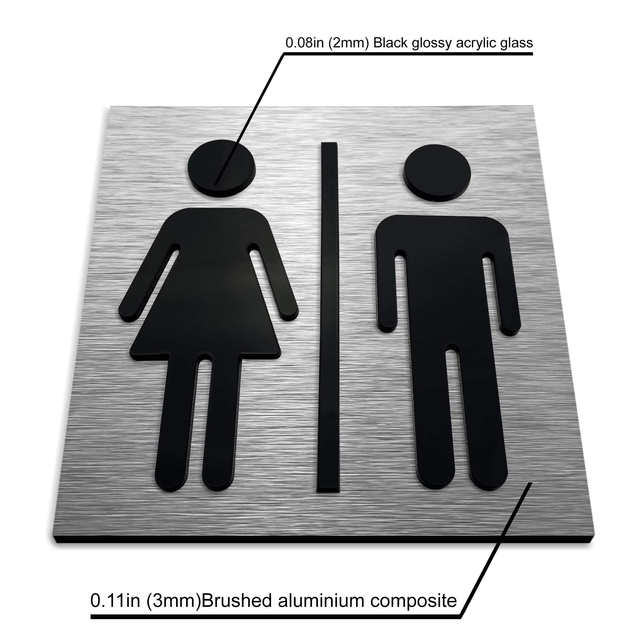 Unisex Restroom Sign For Bathroom Unisex Family Wheelchair Accessible