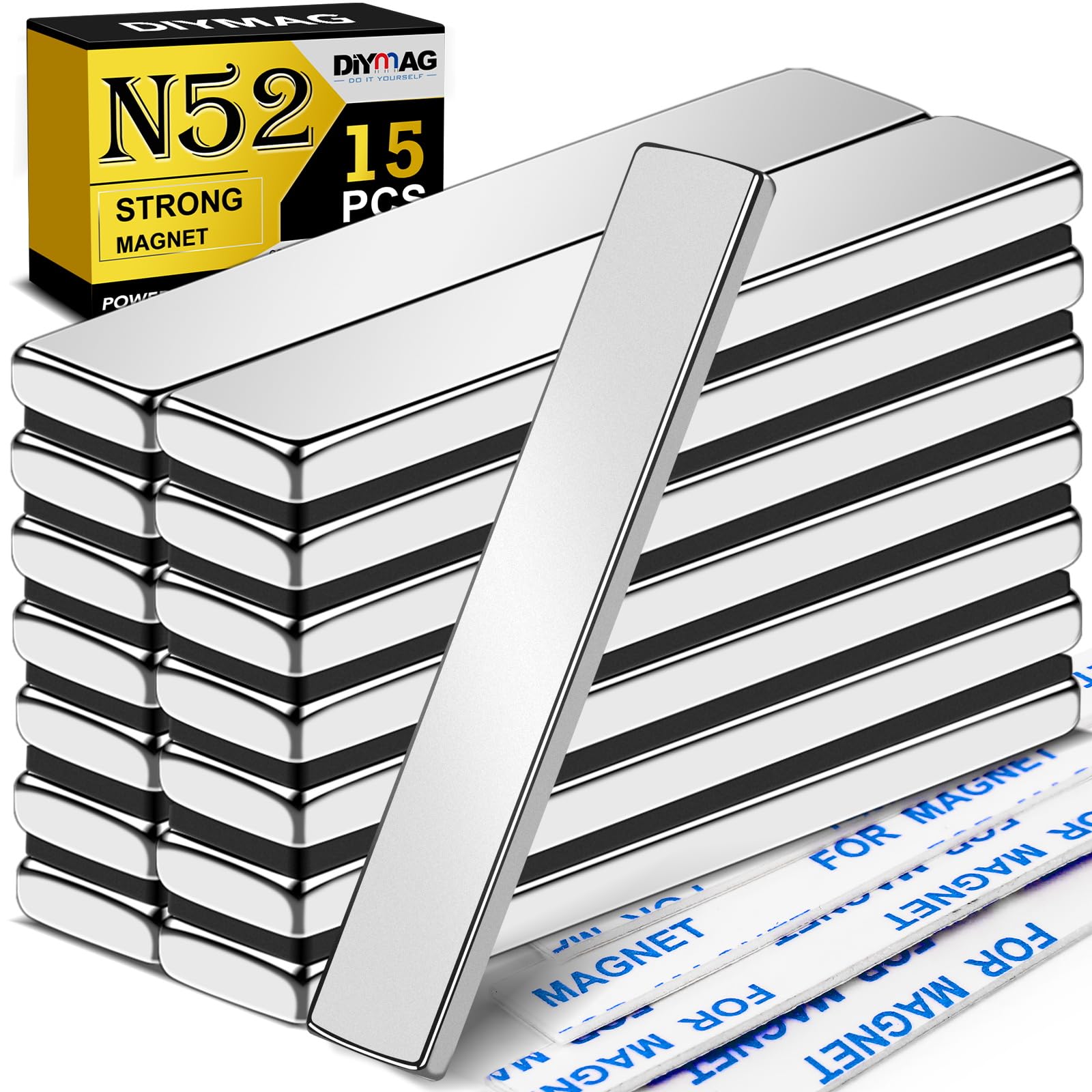 Snapklik.com : DIYMAG N52 Powerful Neodymium Bar Magnets, Heavy Duty ...