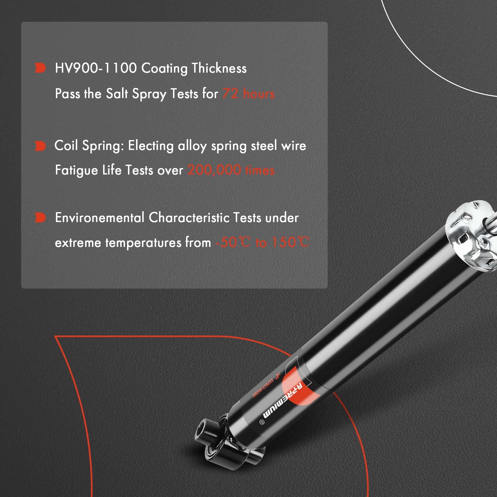 A-Premium Rear Pair (2) Shock Absorber Compatible with Scion xB 2008 ...