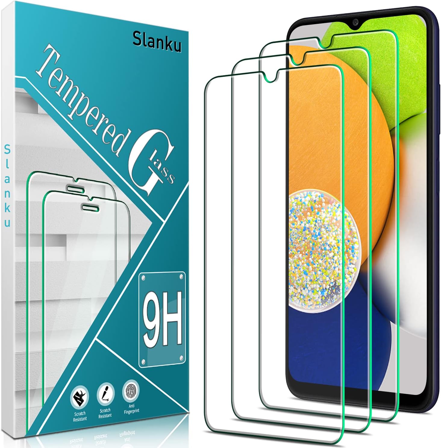 Slanku [3 Pack Screen Protector for Samsung Galaxy A13 / A13 5G / A12 ...
