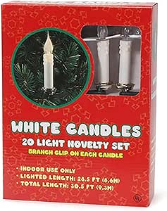 Amazon.com: Darice 20 Clip on Mini Candles Electric String Light Set ...