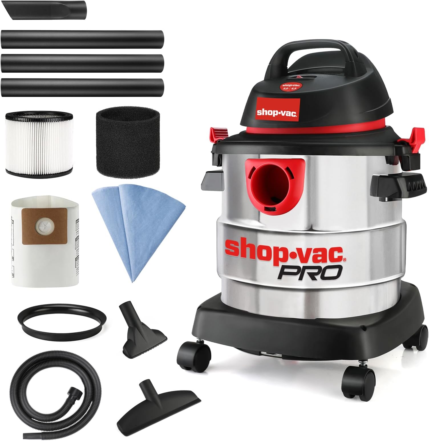 Amazon.com: BLACK+DECKER Shop Vacuum Wet and Dry, Stainless Steel Shop ...