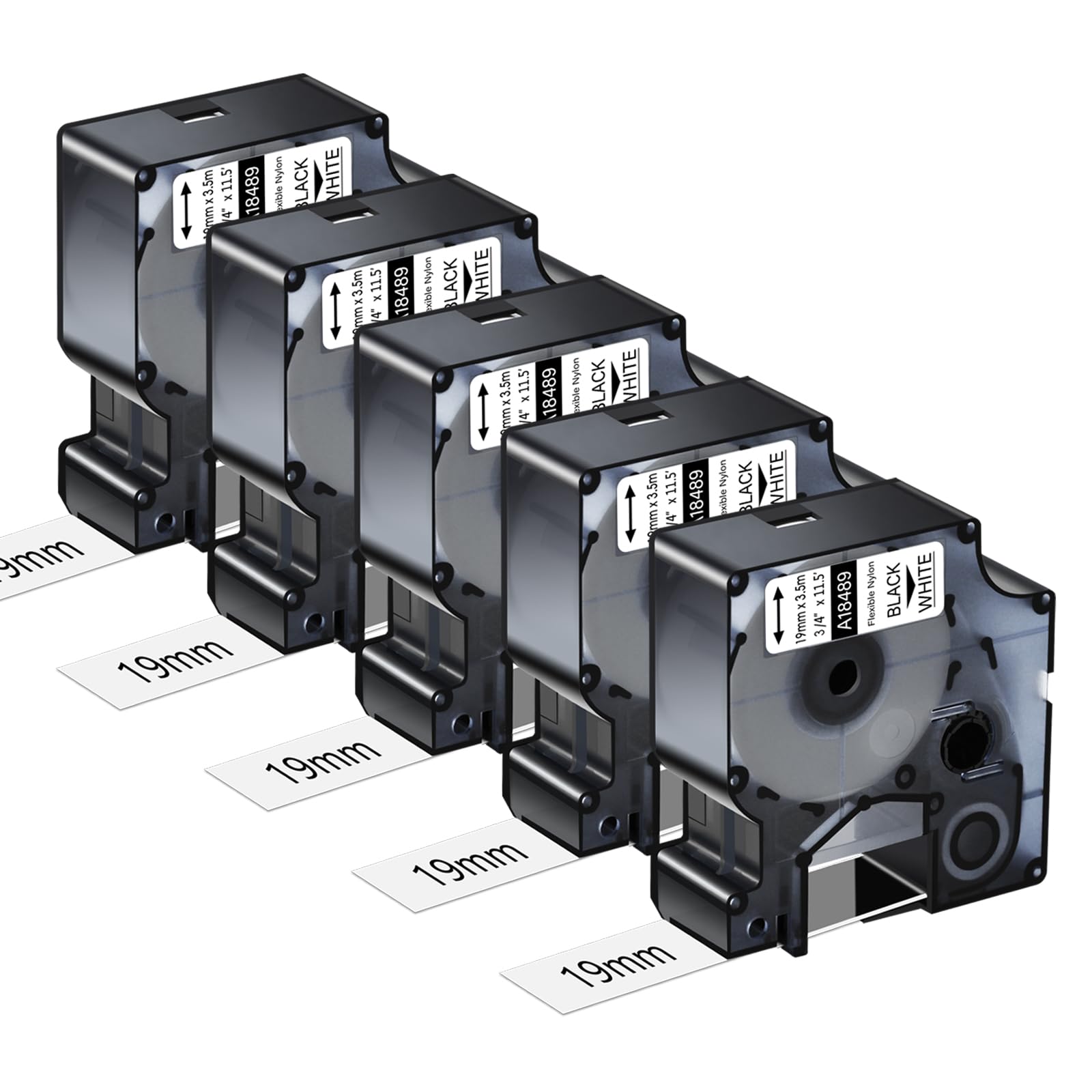 Amazon.com: KCMYTONER Compatible for DYMO 18489 Flexible Nylon Label ...