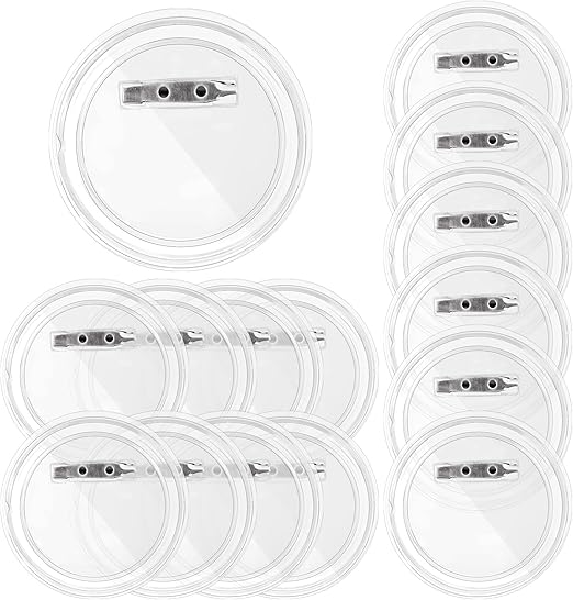 Amazon.com: 15 Pcs Acrylic Photo Buttons - 2 Inch Clear Blank Pin Kit ...