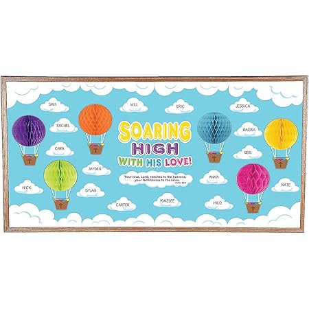 Amazon.com : 57 Pcs Puzzle Christian Bulletin Board Sets Piece of God's ...