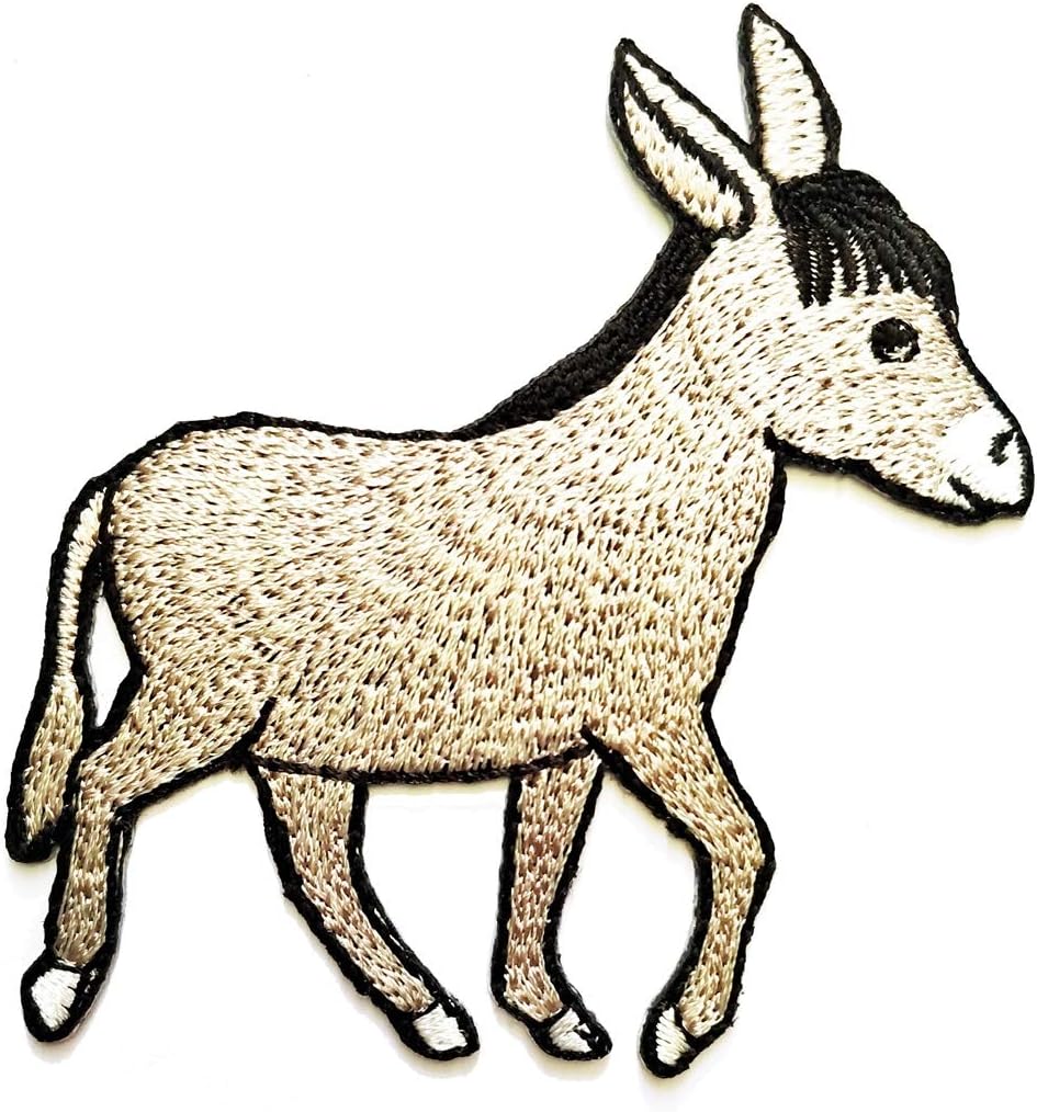 Amazon.com: Donkey Horse Animal Farm Iron on Patch Cartoon Kids ...