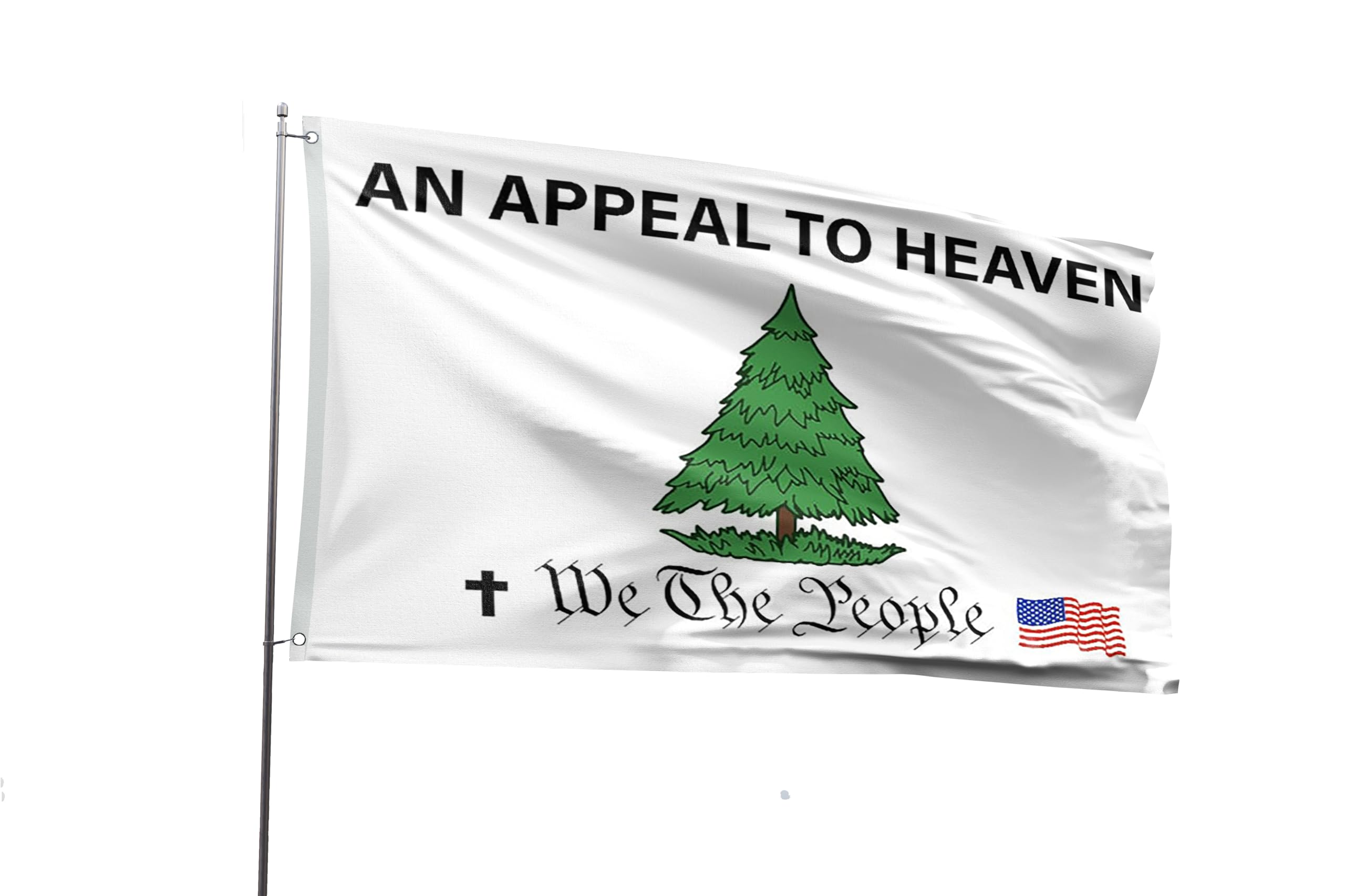 Amazon.com : PLAIEI An Appeal To Heaven Flag 3x5FT We The People American War Revolution Liberty ...