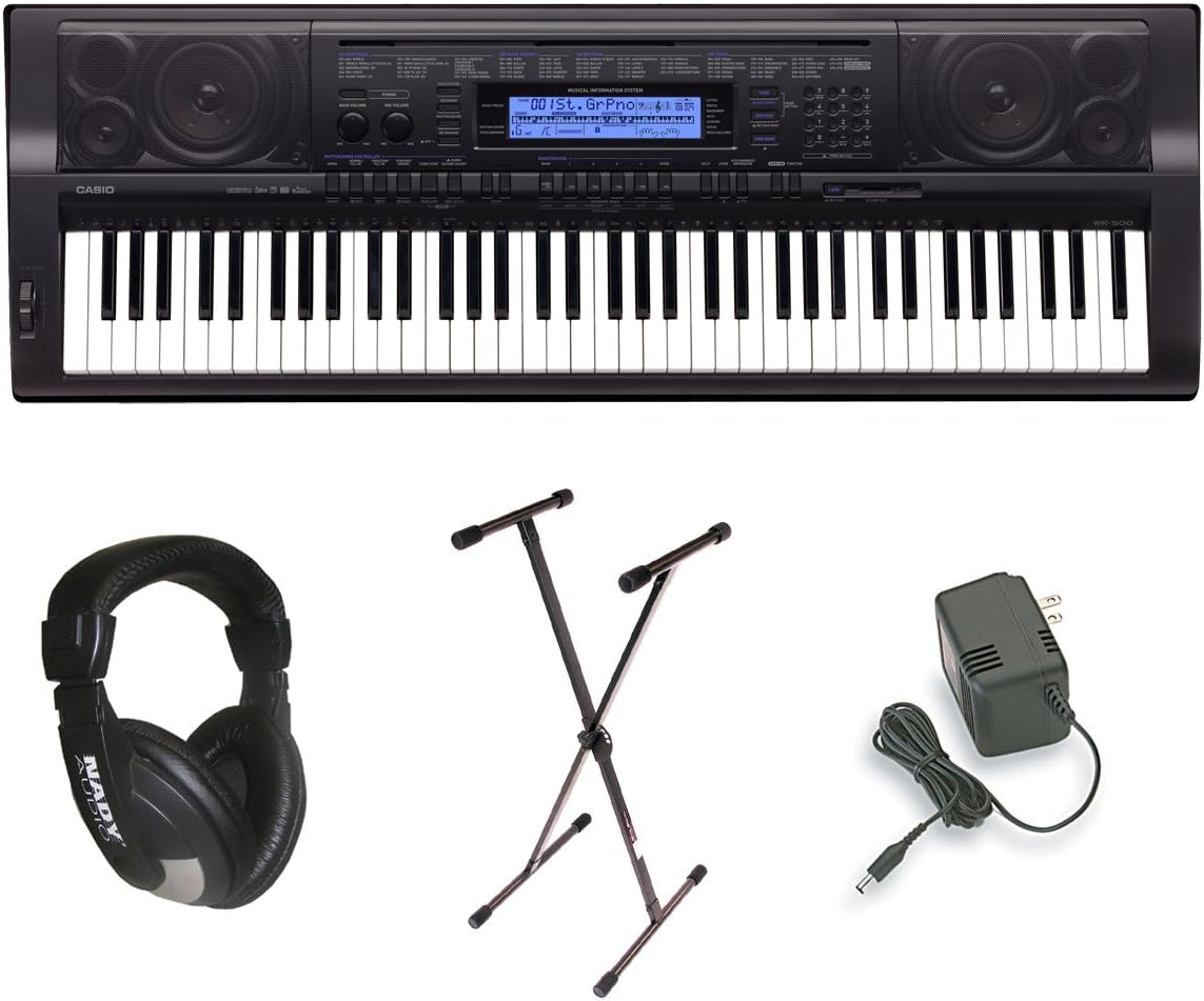 Amazon.com: Casio LK-S250 61-Key Premium Lighted Keyboard Pack with ...