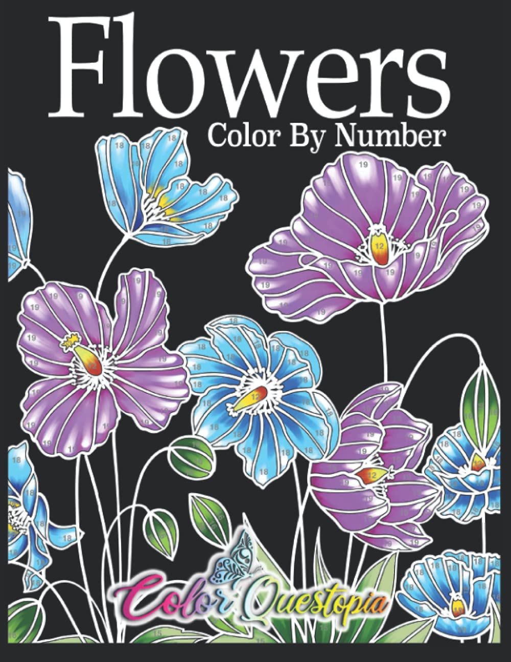 Amazon.com: Flowers Color by Number: Coloring Book for Adults - 25 ...