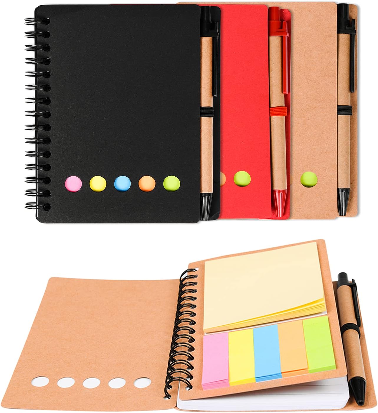 Amazon.com : Seajan 50 Pack Lined Spiral Notebook Steno Pads Notebook ...