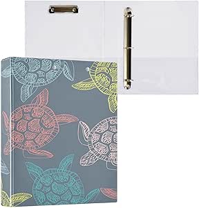 Amazon.com : ATTX Colorful Sea Turtle 3 Ring Binder 1.5 Inch for Letter ...