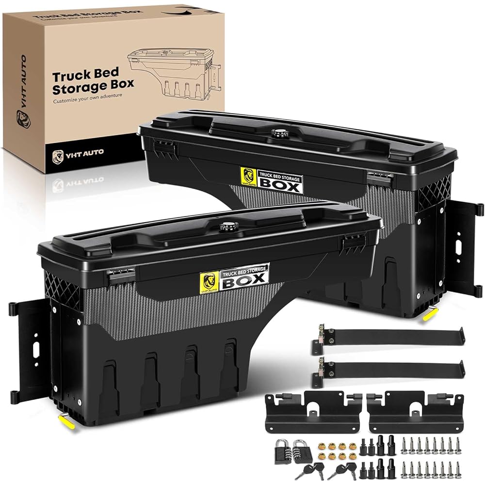 $11/mo - Finance YHTAUTO Set of 2 Truck Bed Storage Tool Box Lockable ...