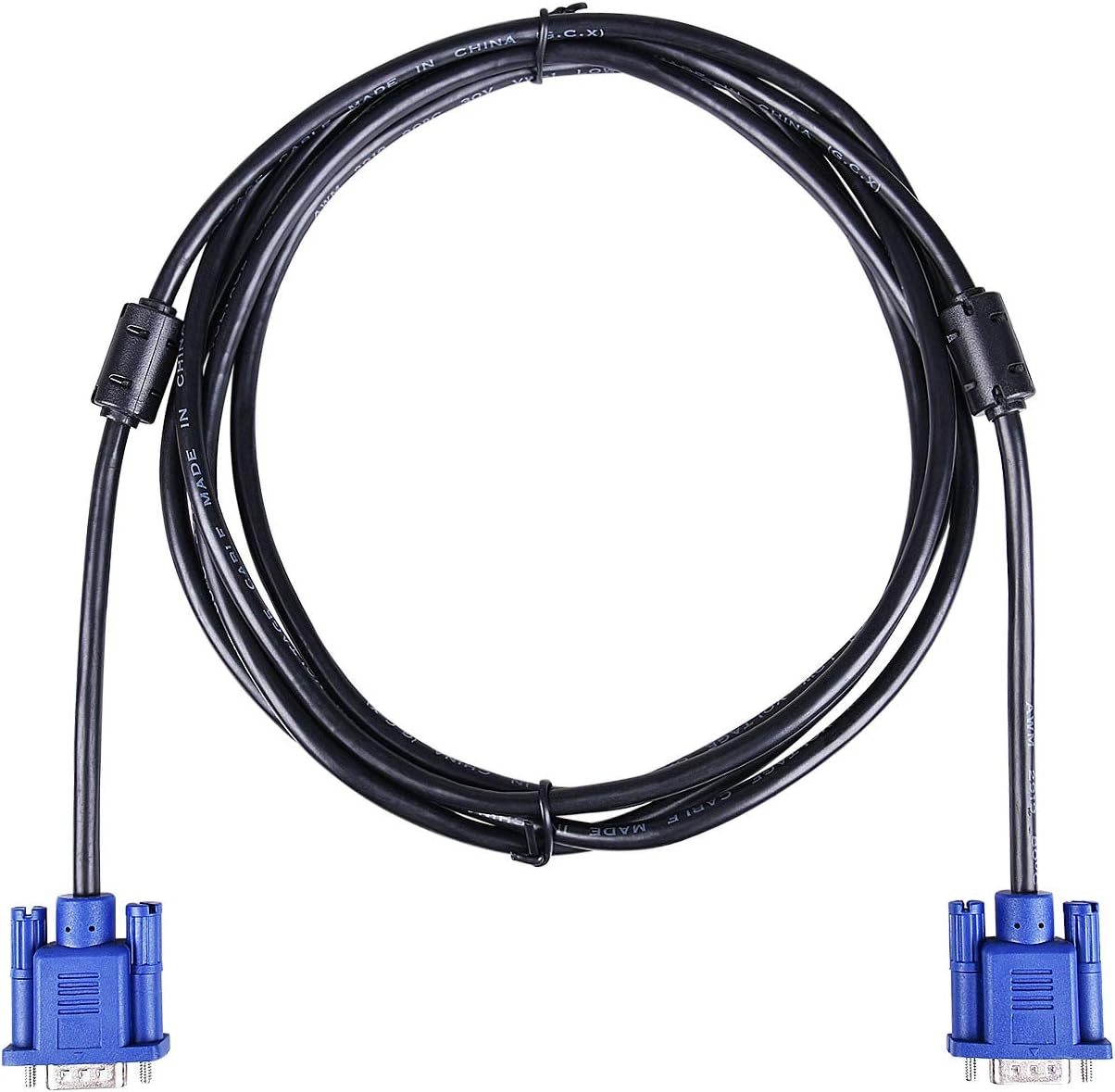 Amazon.com: VGA-to-VGA Cable Male to Male, Standard 15-Pin Computer ...