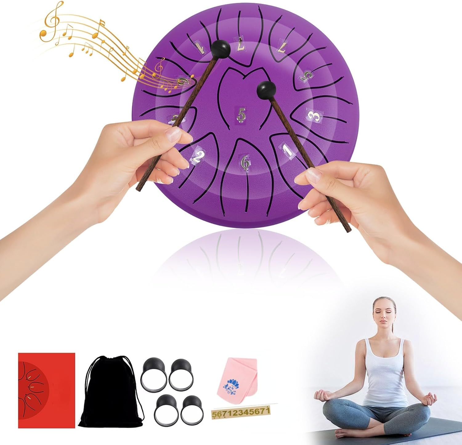 Amazon.com: ALINUOYQ Rain Drum for Outside, 6 Inch 11 Notes Steel ...