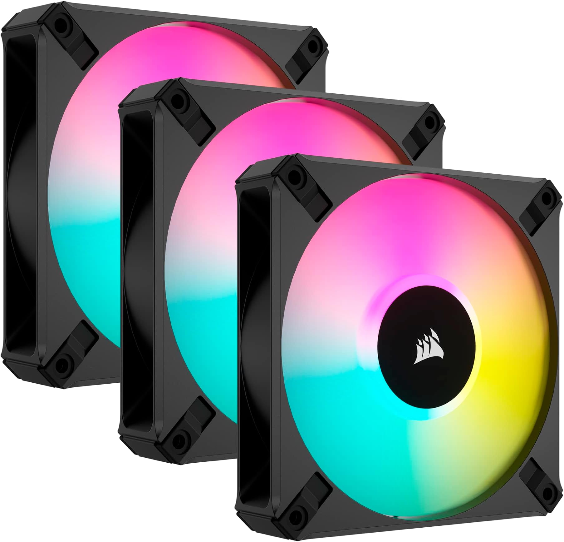 Amazon.com: Corsair iCUE AF140 RGB Elite 140mm PWM Dual Fan Kit - Eight ...