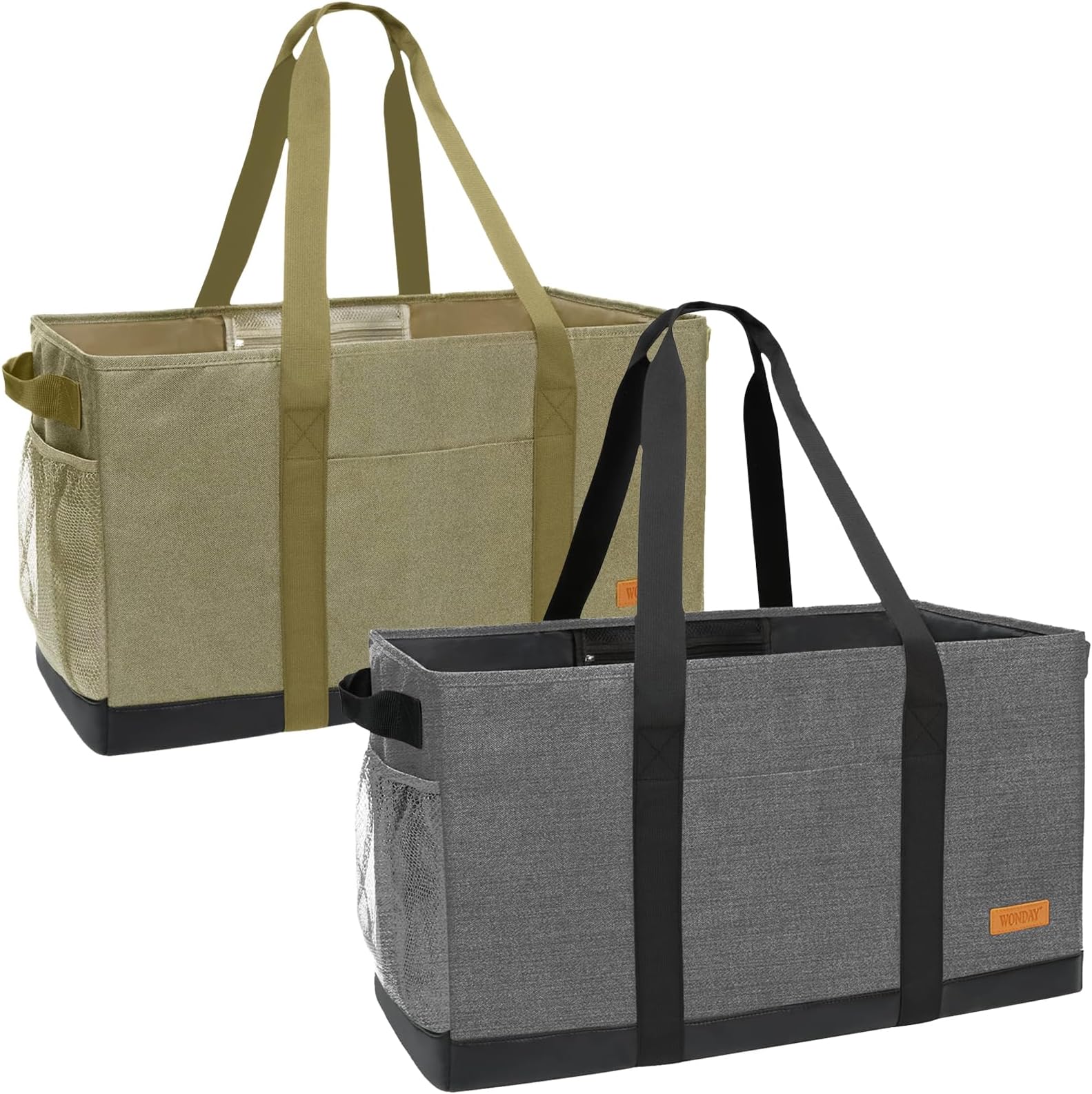 Amazon.com: WONDAY Large Stand Up Utility Tote Bag, Reusable Grocery ...