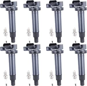 Amazon.com: VIPCAR Set of 8 Ignition Coil Pack UF230 and Iridium Spark Plugs Compatible with ...