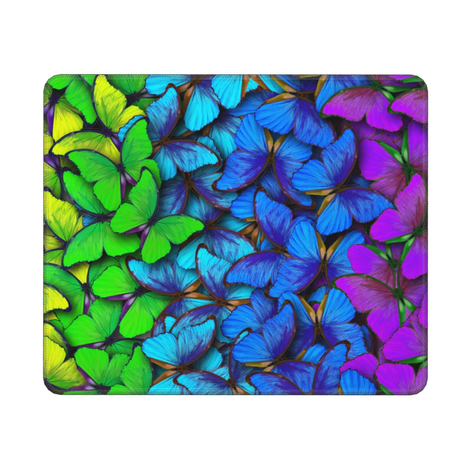 Amazon.com: 12x10 in Colorful Mouse Pad with Butterflies for Women ...