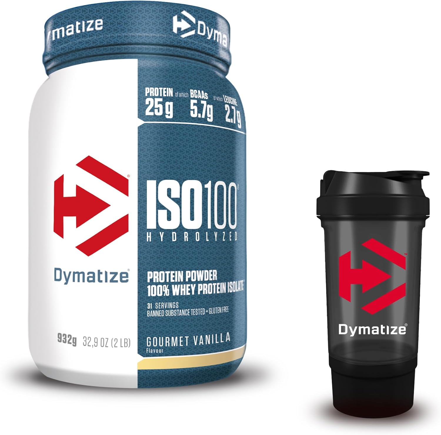 Dymatize ISO 100 Hydrolyzed Gourmet Vanilla 932g - Whey Protein Hydrolysat - Isolat Pulver ...