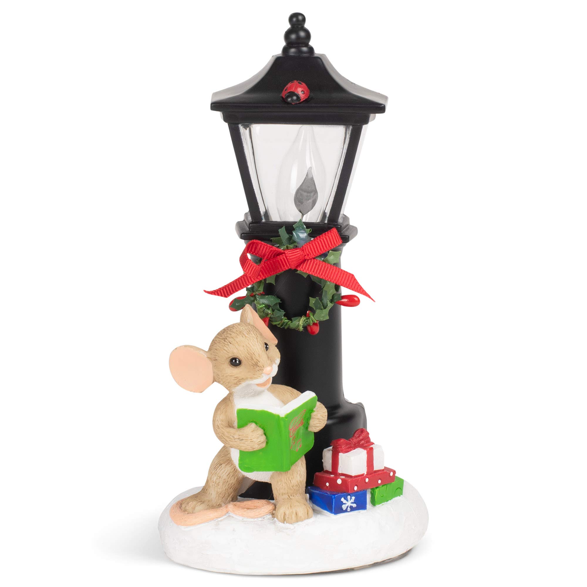 Roman Charming Tails Mice by Lamp Post Night Light 7 Inch Multicolor ...