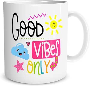 Amazon.com: Good Vibes Only Mug Motivational Mug Good Vibes Mug Mugs ...