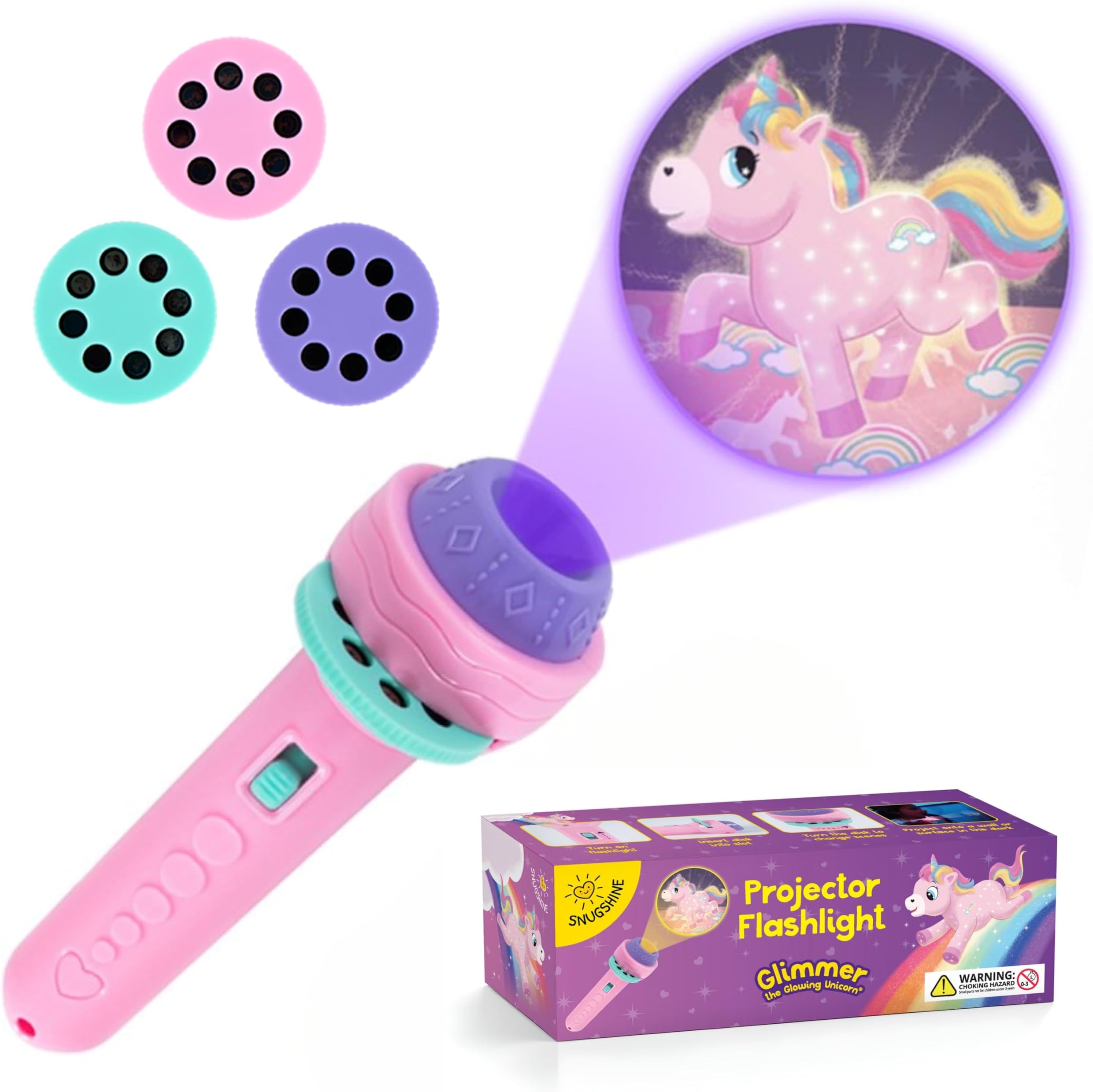 Unicorn Projector Torch Flashlight for Girls with 3 Disks 24 Images ...