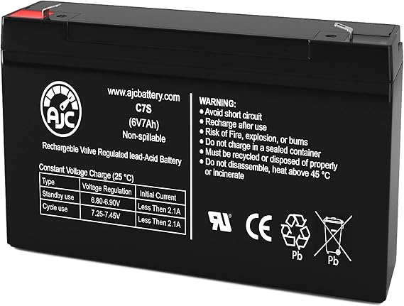 Amazon.com: AJC Battery Compatible with Long Way LW-3FM7 6V 7Ah Sealed ...