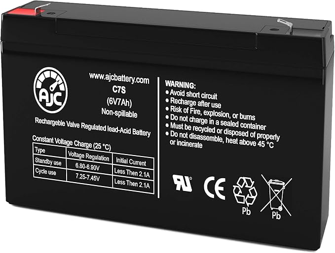 AJC Battery Compatible with MK ES7-6 6V 7.2AH 6V 7Ah Wheelchair Battery : Amazon.ca: Health ...