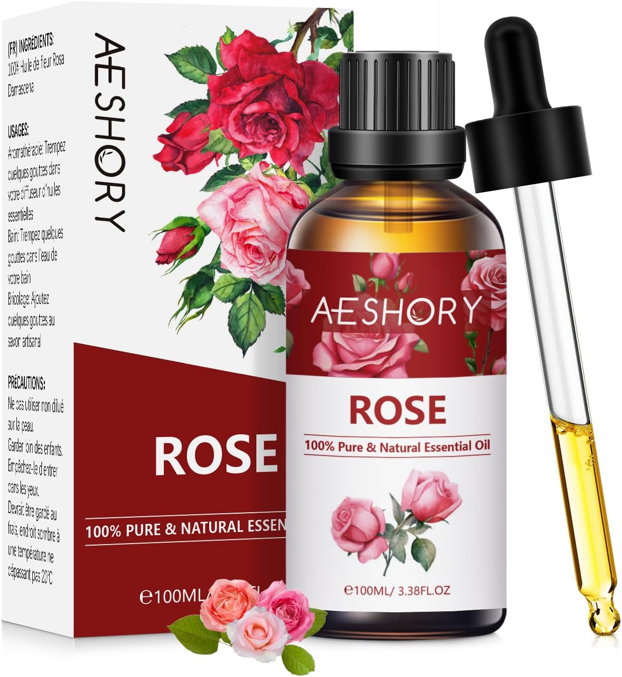 Amazon.com: Rose Essential Oils 3.38FL.OZ - Aromatherapy Essential Oils ...