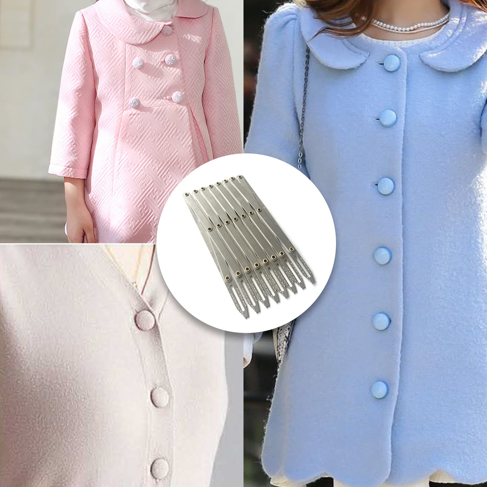 Metal Space Divider Tool,WMLBK Expanding Sewing Gauge Adjustable Length ...