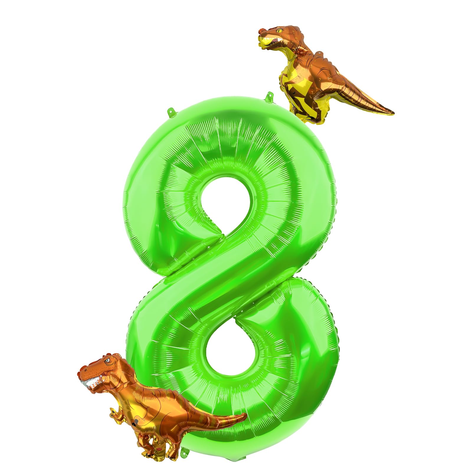 Snapklik.com : Dinosaur Number 8 Ballloon, 40 Inch Green Number 8 ...