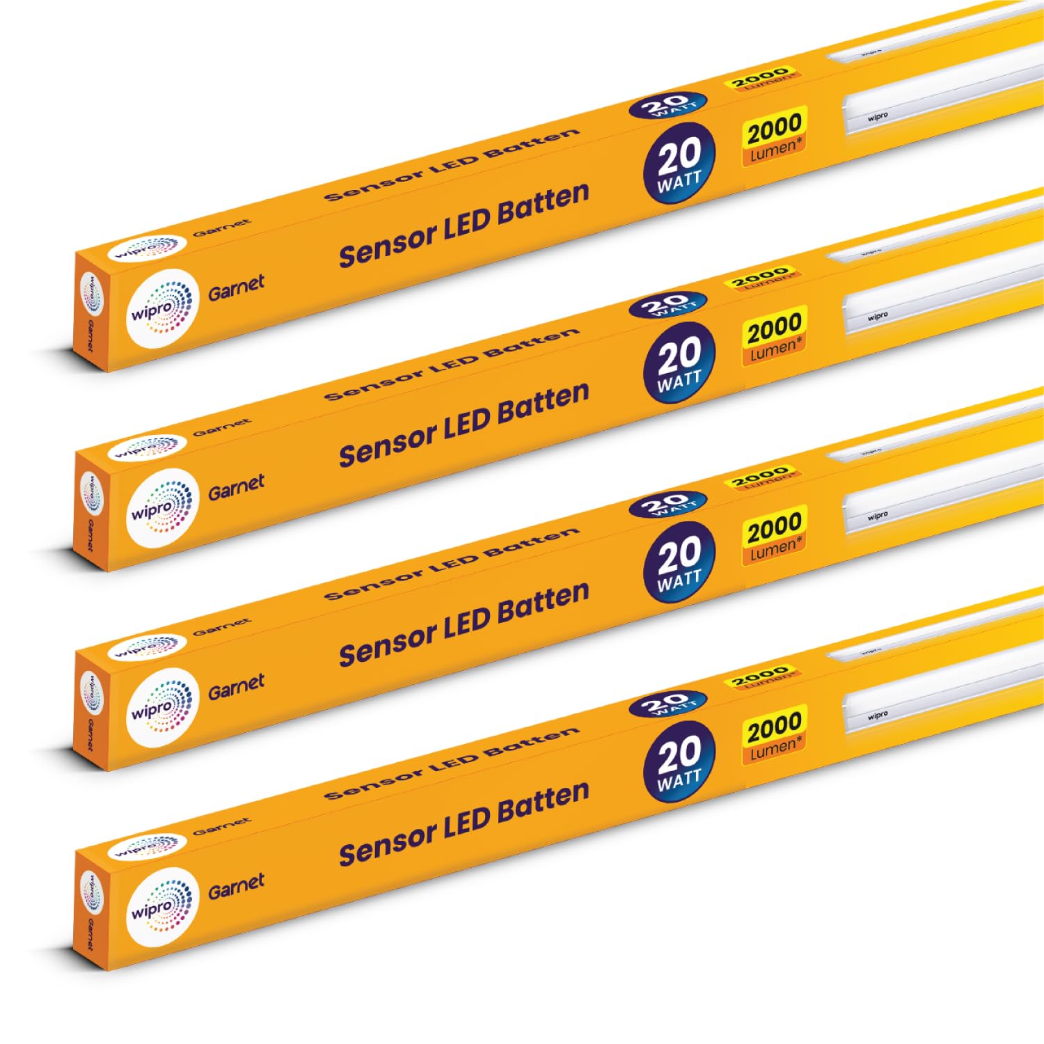 Wipro 20W Smart Motion Sensor Batten | Cool Day White (6500K) | Ceiling ...