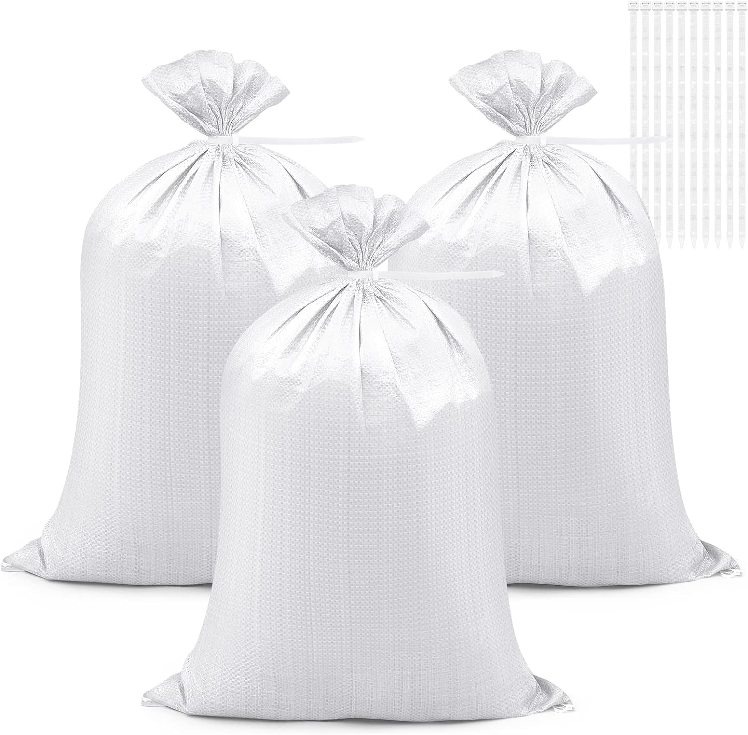 Sand Bags 40×62cm Heavy Duty Woven Gravel Bags Waste Bags for Garden ...