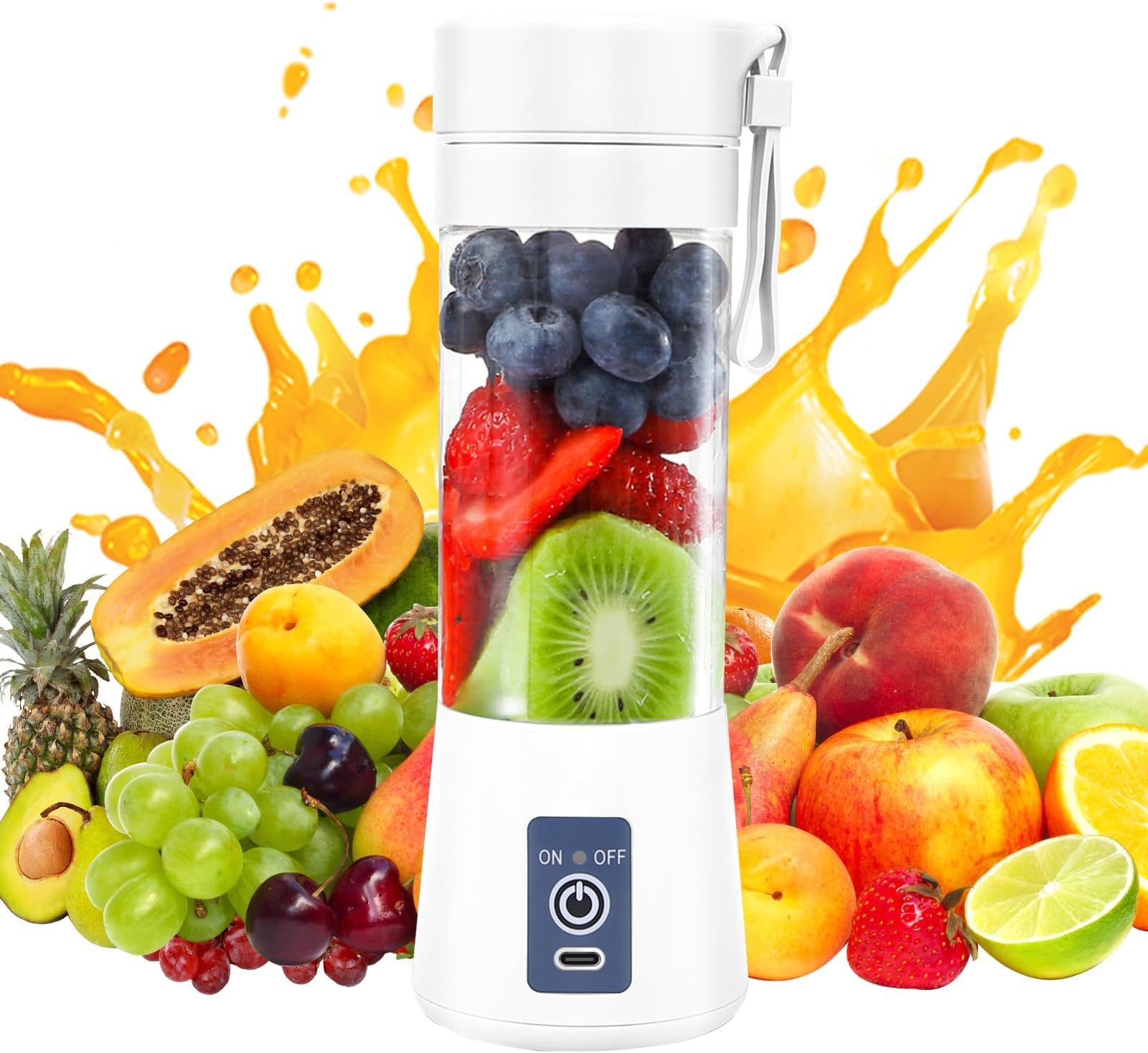 Amazon.de: WMF Küchenminis Mix on the go 300 ml, Mini Mixer to go, USB ...