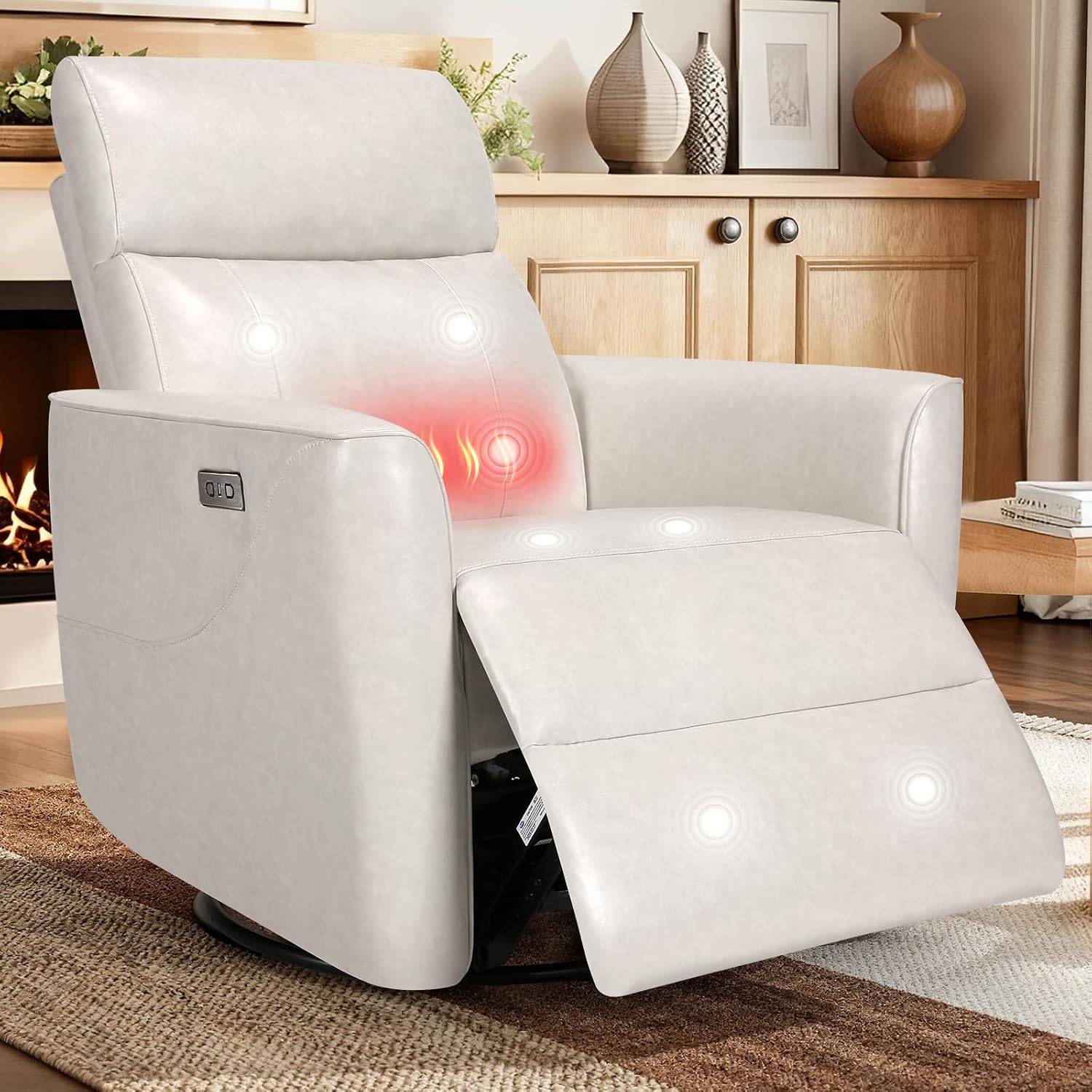 Amazon.com: Homdox Power Recliner Chair Swivel Glider with Massage and ...
