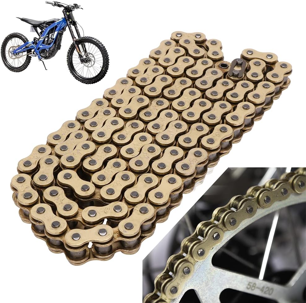 AnXin Sur Ron S/X Drive Chain, 112 Links Iron Roller Chain for Sur Ron ...