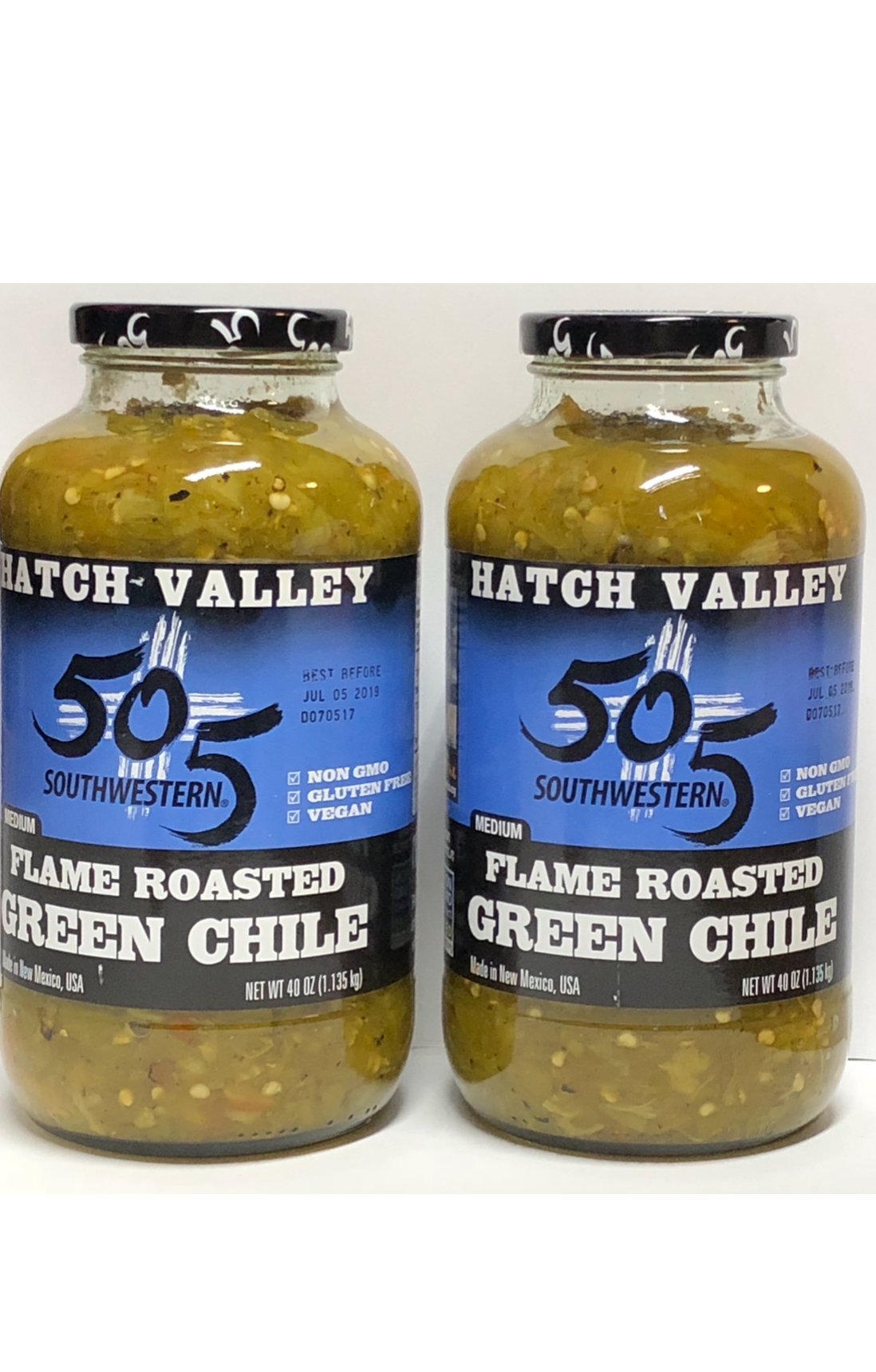 Snapklik.com : Medium Flame Roasted Hatch Valley Green Chiles, 40 Oz ...