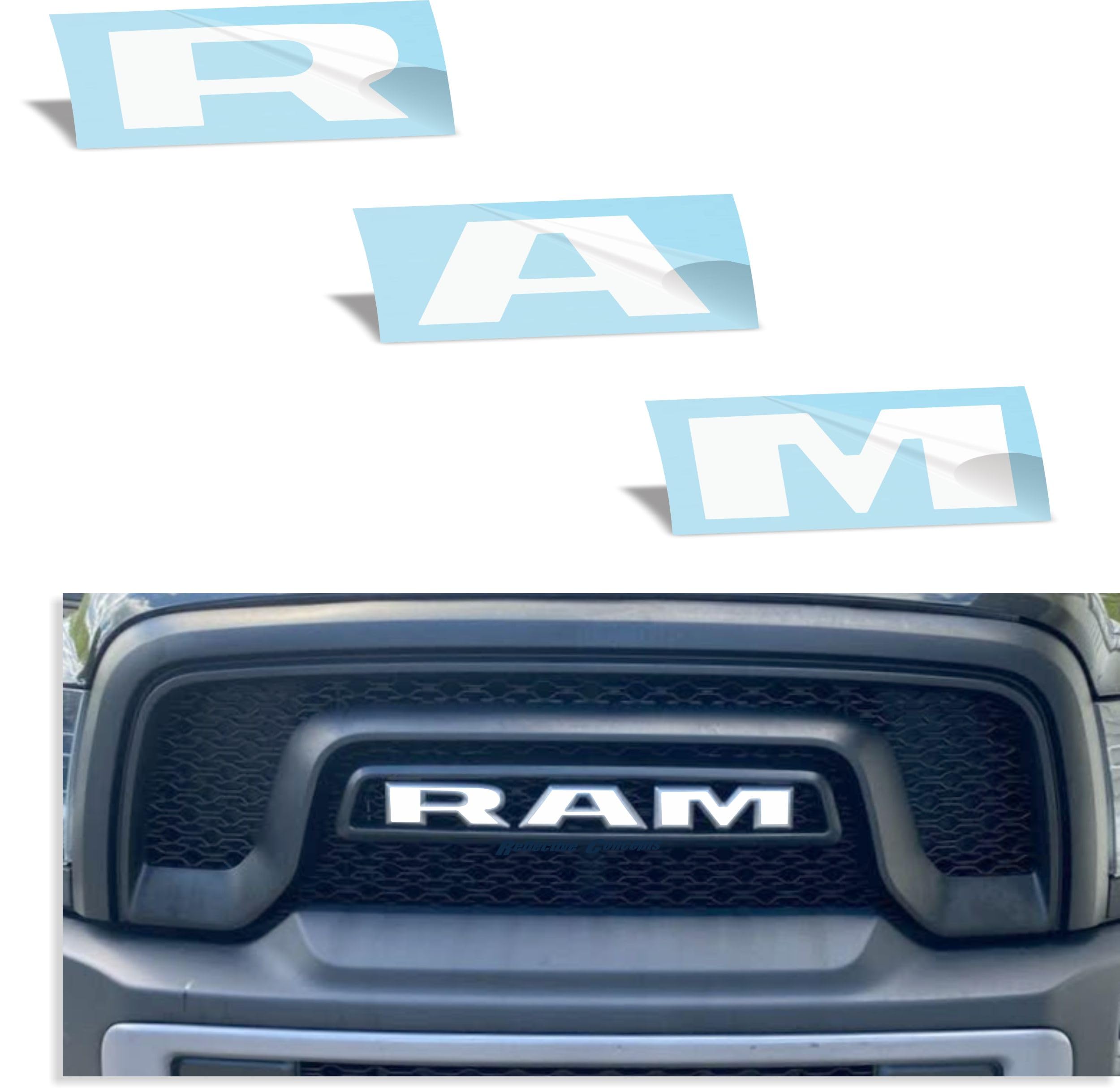 Amazon.com: Reflective Concepts RAM Grille Emblem Overlay Decal -Fits ...