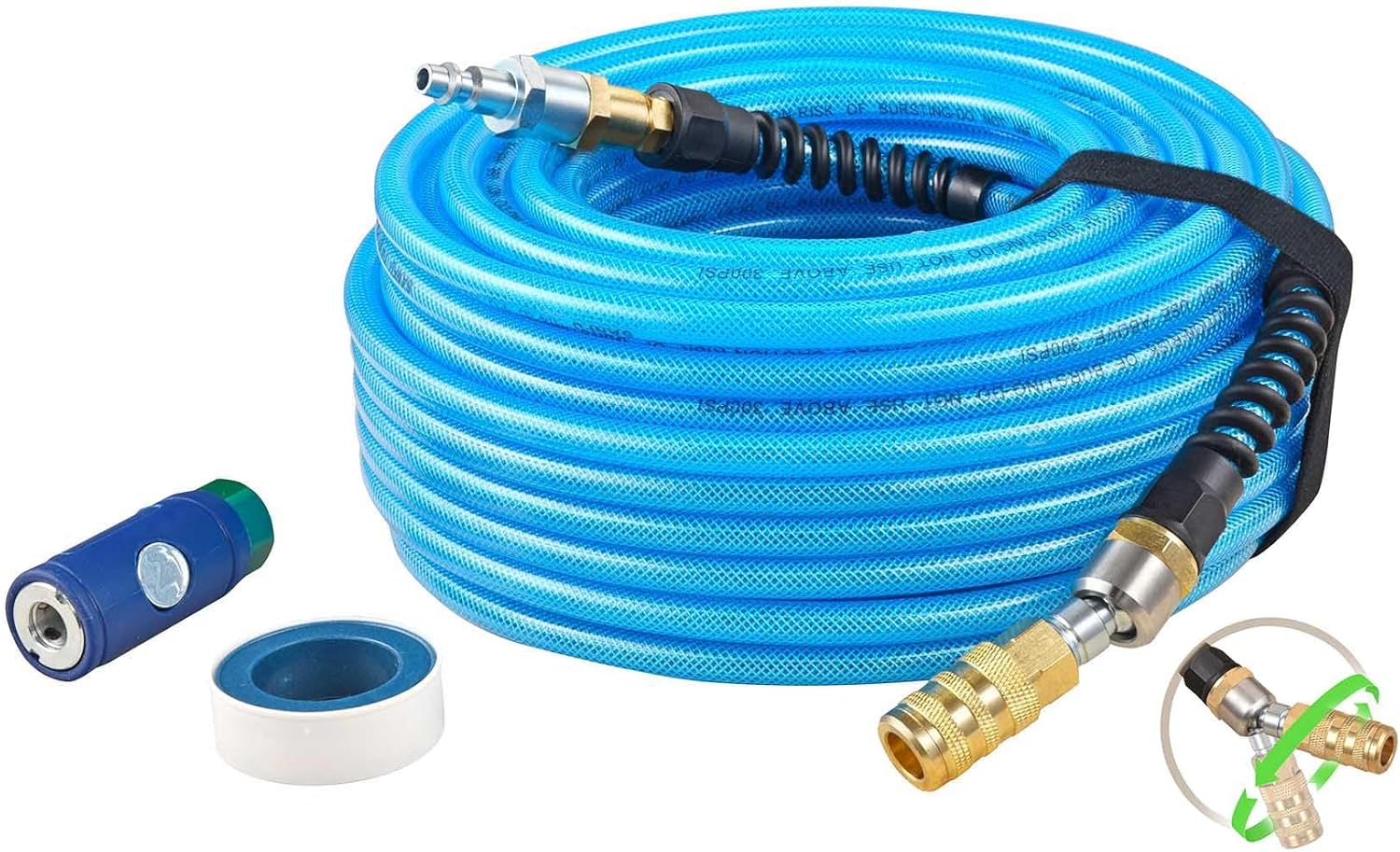SANFU Air Compressor Hose 1/4 Inch x 100 Feet Flexible Reinforced ...