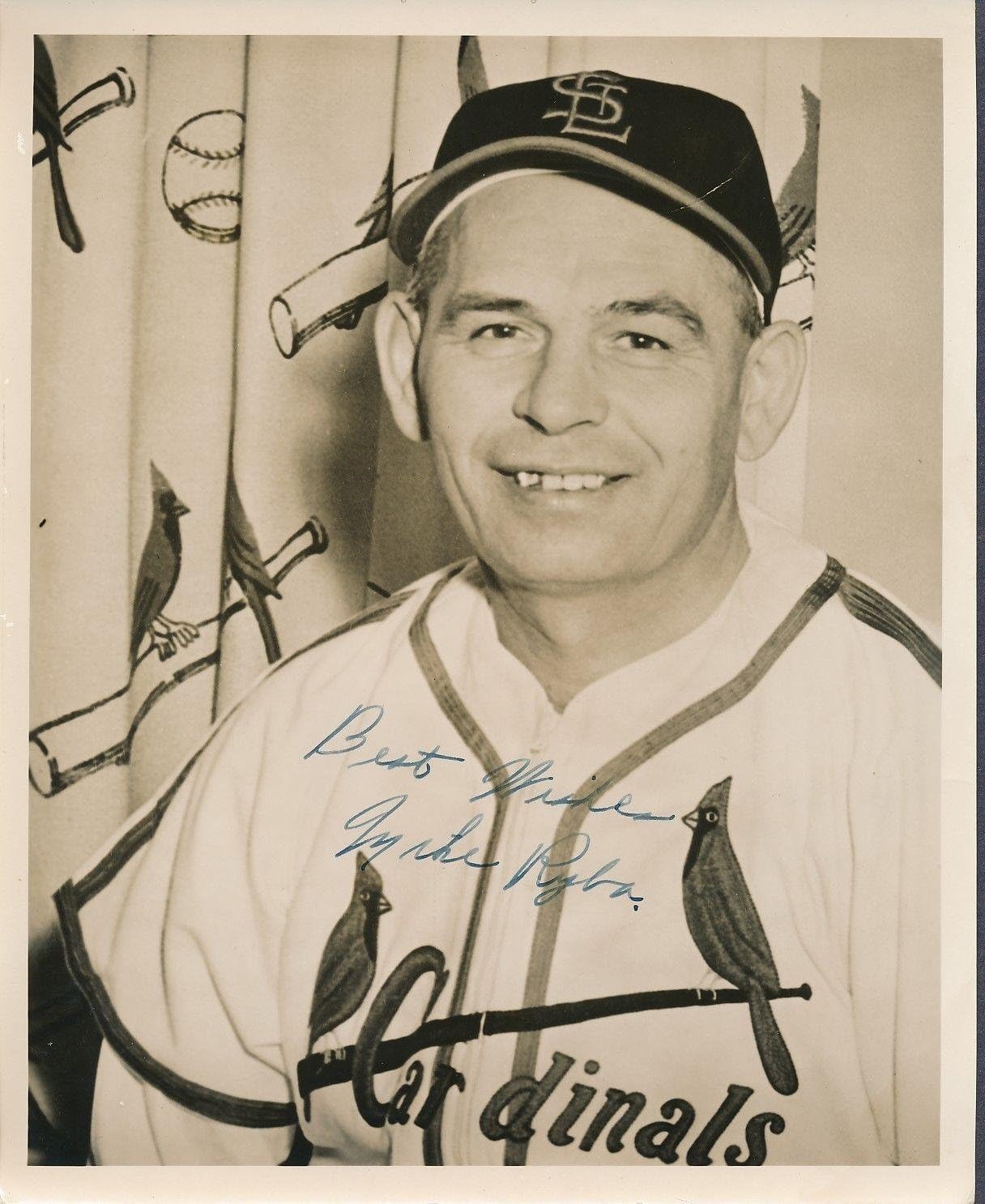 Autographed Mike Ryba Photo - 1954 Team Issue 8x10 AC68402 - PSA/DNA ...