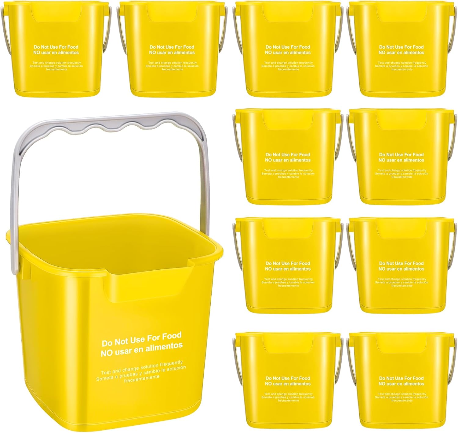 Amazon.com: Lallisa 12 Pcs 3 Quart Cleaning Bucket Small Sanitizing ...