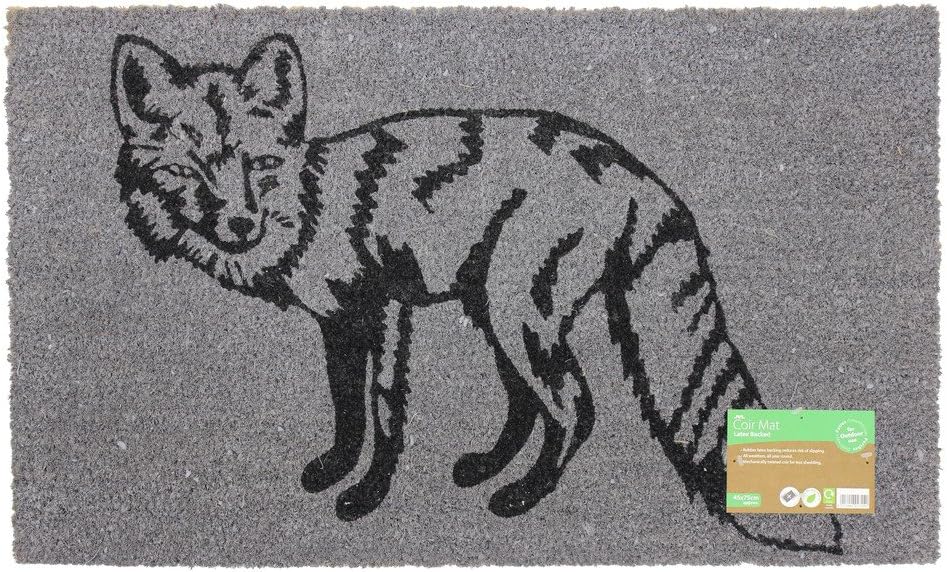 Premier Housewares Fox Coir Doormat, 60 x 40 cm : Amazon.co.uk: Home ...