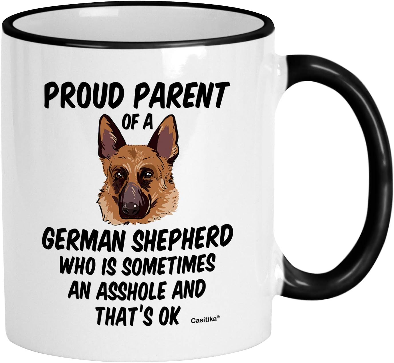 Amazon.com: GreenStar Gifts Ceramic Coffee Mug, German Shepherd, 11 oz ...